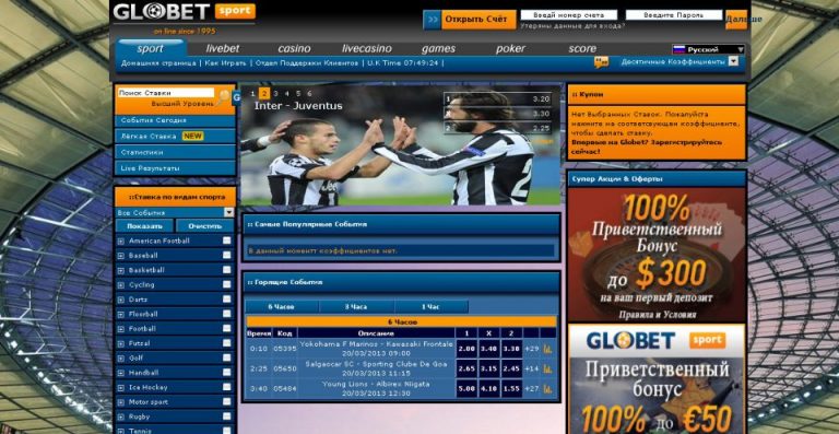 Букмекер Globet - обзор Glo bet, сайт, отзывы, линия